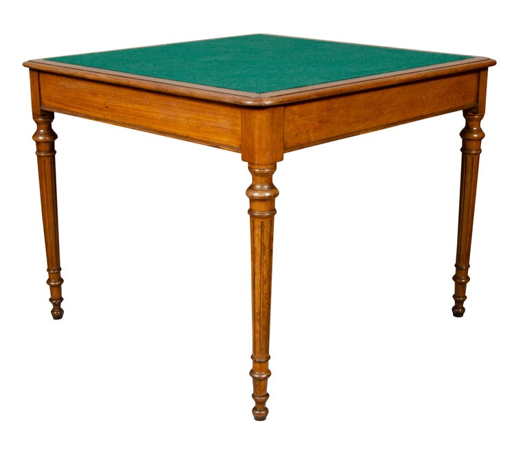 Victorian Walnut Card Table For Sale at 1stDibs | card table dimensions
