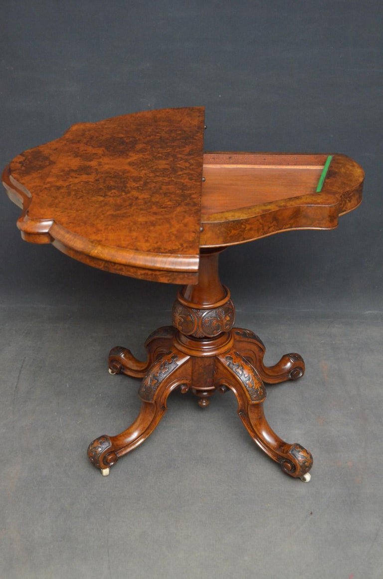 Victorian Walnut Card Table at 1stDibs