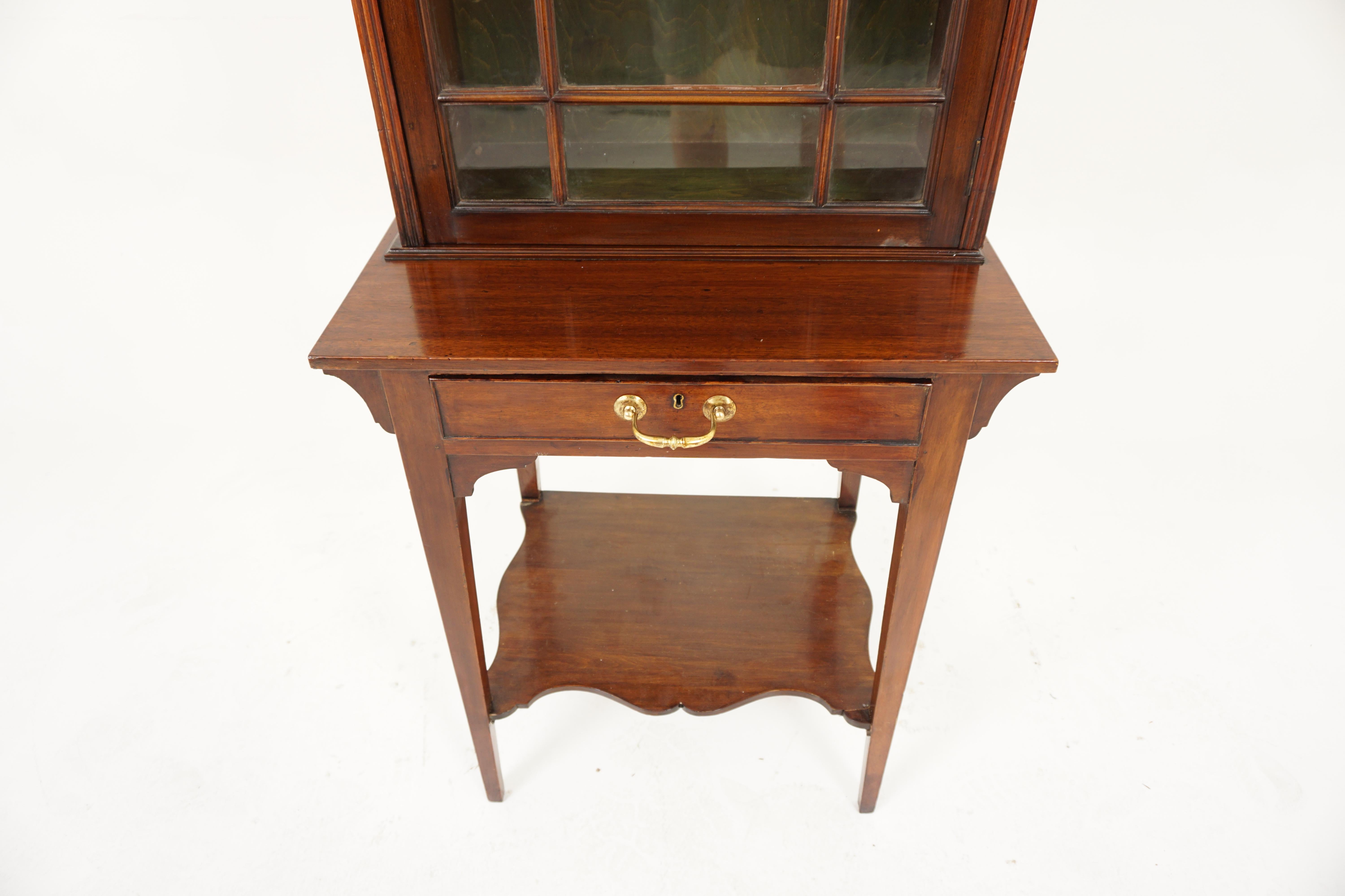 Victorian Walnut Display Cabinet On Stand, Scotland 1910, H1095A at 1stDibs