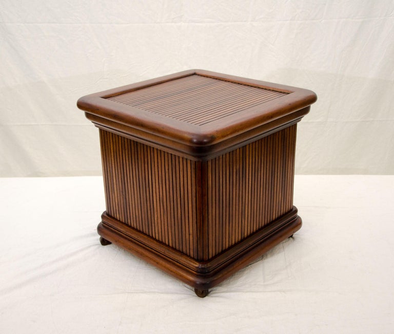 Victorian Walnut Finish Bedroom Commode, Footstool, Ottoman with ...