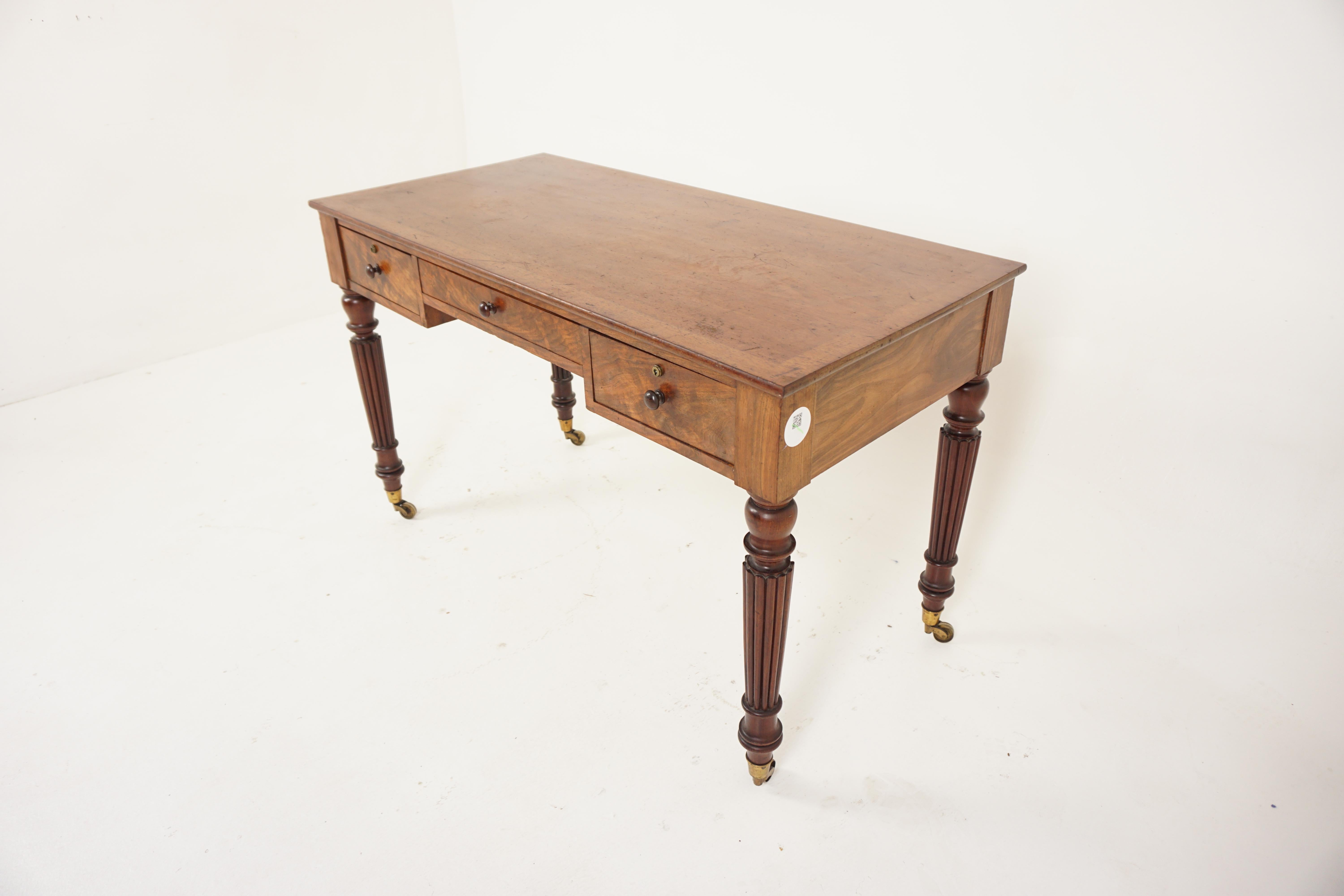 Victorian Walnut Library Table, Writing Table, Scotland 1870, B669 at ...
