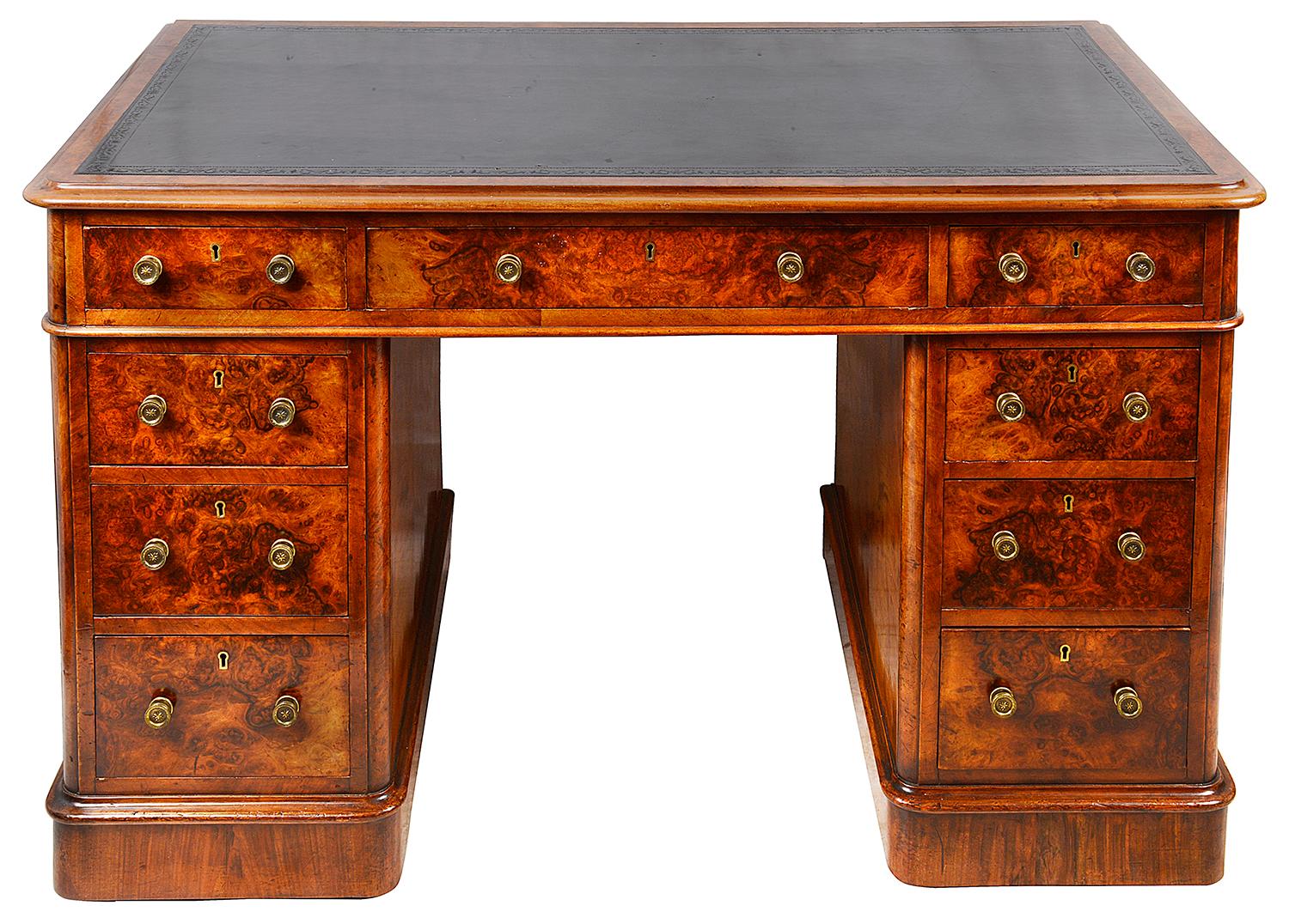 Victorian Walnut Pedestal Desk, circa 1860 For Sale at 1stDibs | new ...