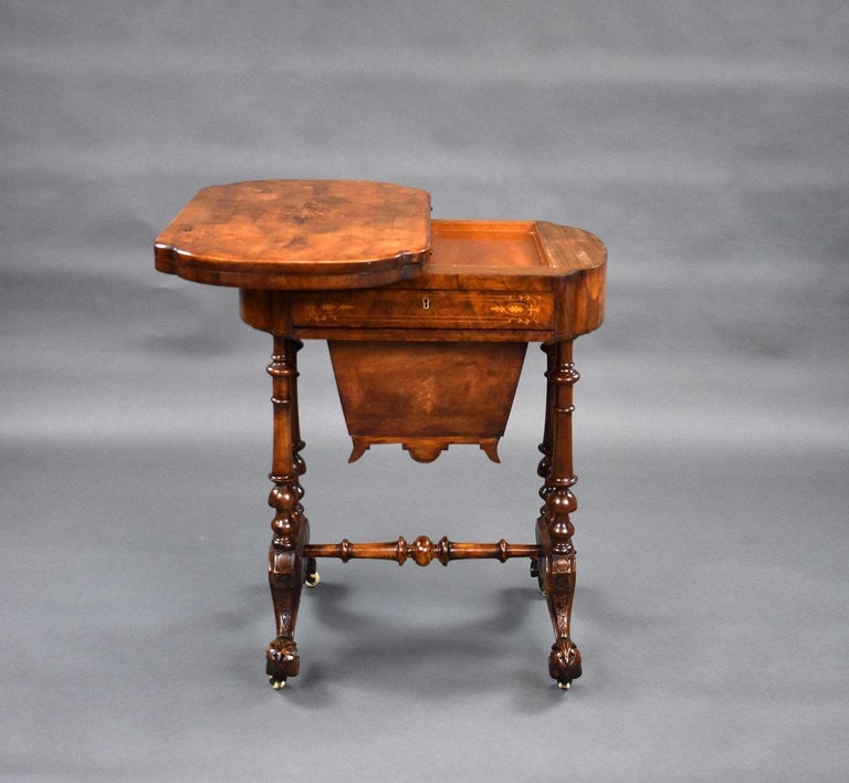 Victorian Walnut Work / Games Table For Sale at 1stDibs