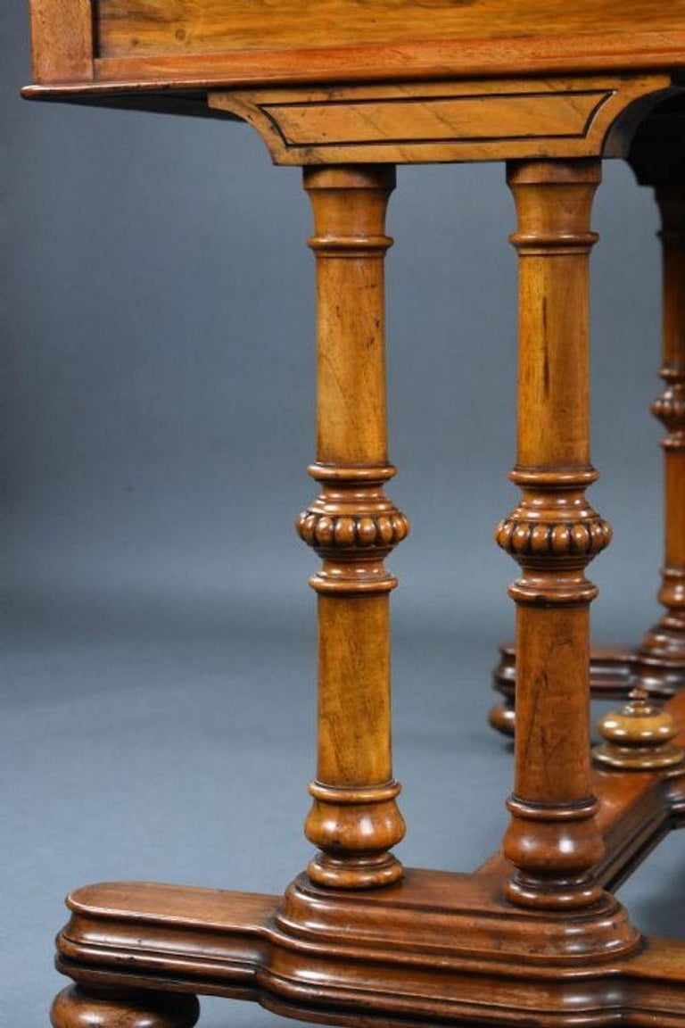 Victorian Walnut Writing Table by Doveston, Bird and Hull For Sale at ...