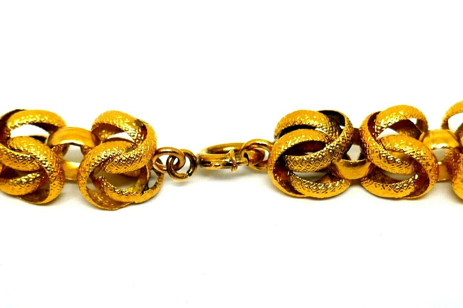 Victorian Whimsical Link Yellow Gold Chain Necklace at 1stDibs