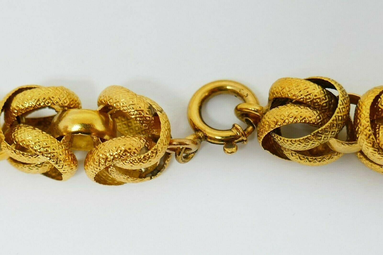 Victorian Whimsical Link Yellow Gold Chain Necklace at 1stDibs