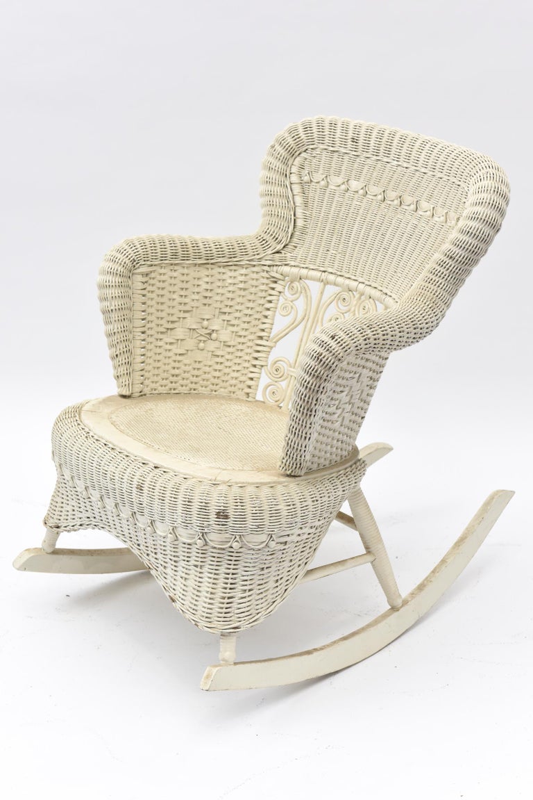Victorian Wicker Parlor Set ‘His, Her and Child's’ Chairs, Settee and ...