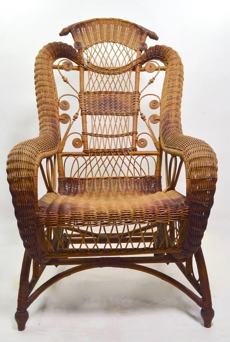 Victorian Wicker Platform Rocker at 1stDibs