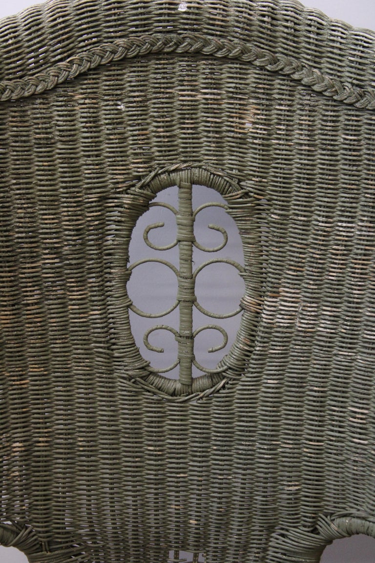 Victorian Wicker Rocking Chair For Sale at 1stDibs