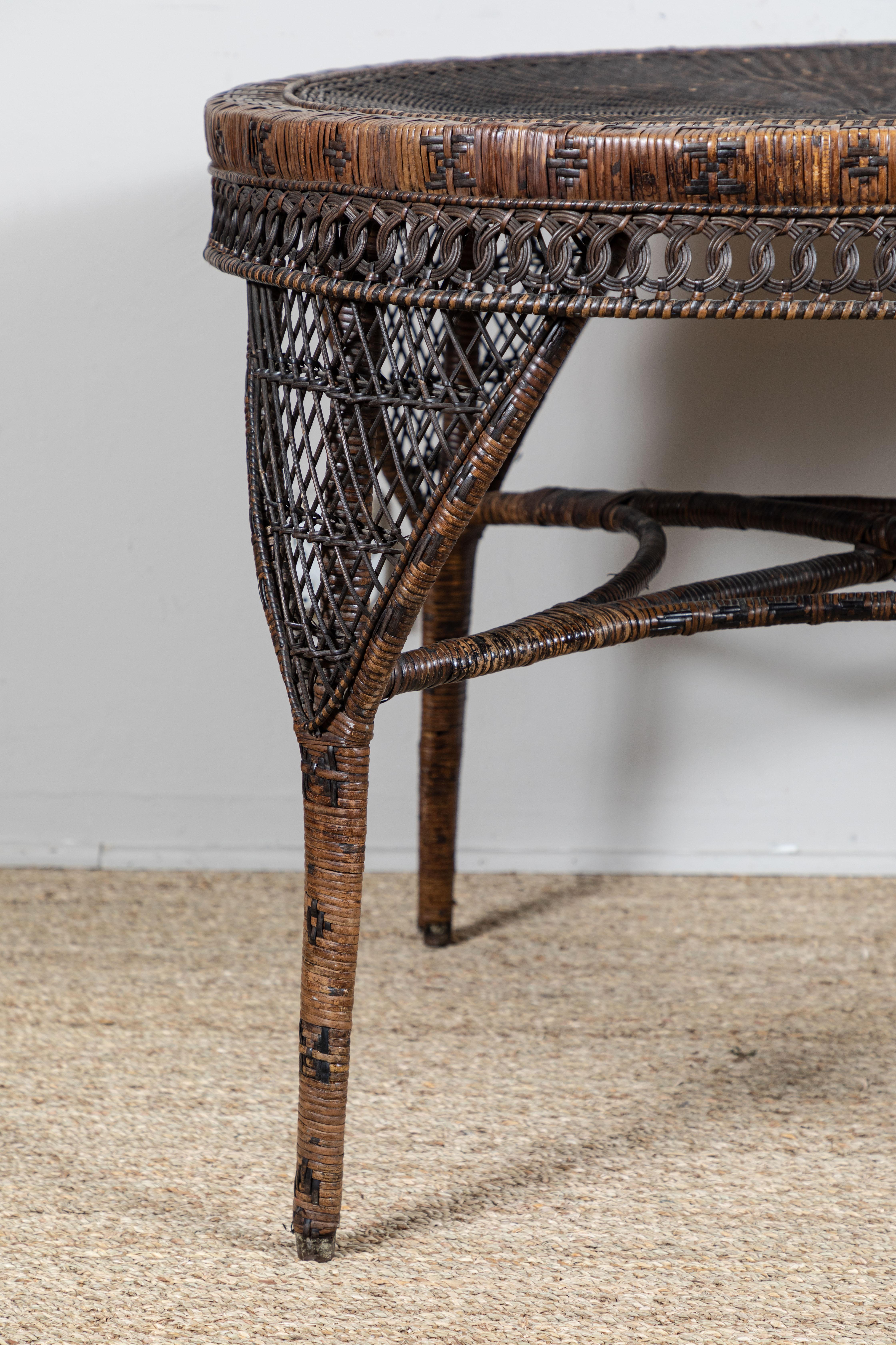 Victorian Wicker Table For Sale at 1stDibs