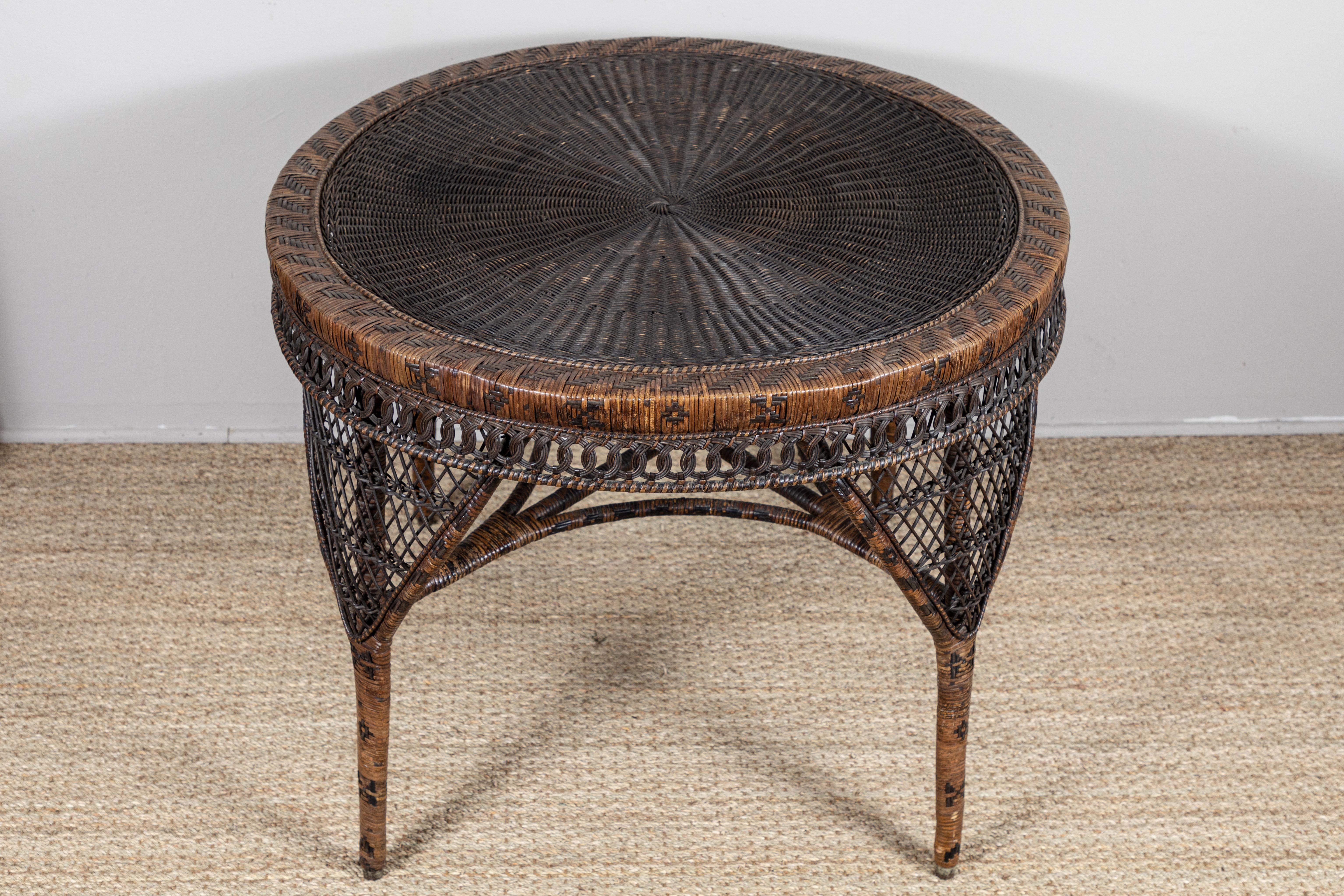 Victorian Wicker Table For Sale at 1stDibs