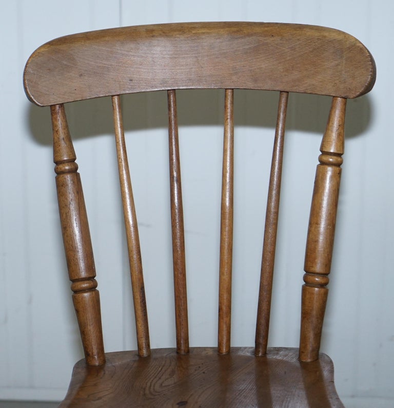 Victorian Windsor Spindle Back Dining Chair Solid Carved Elm Part of a ...