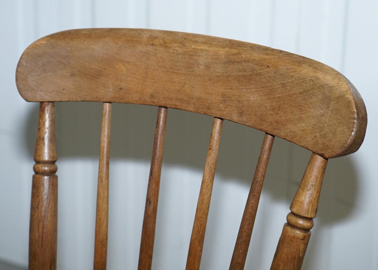 Victorian Windsor Spindle Back Dining Chair Solid Carved Elm Part of a ...