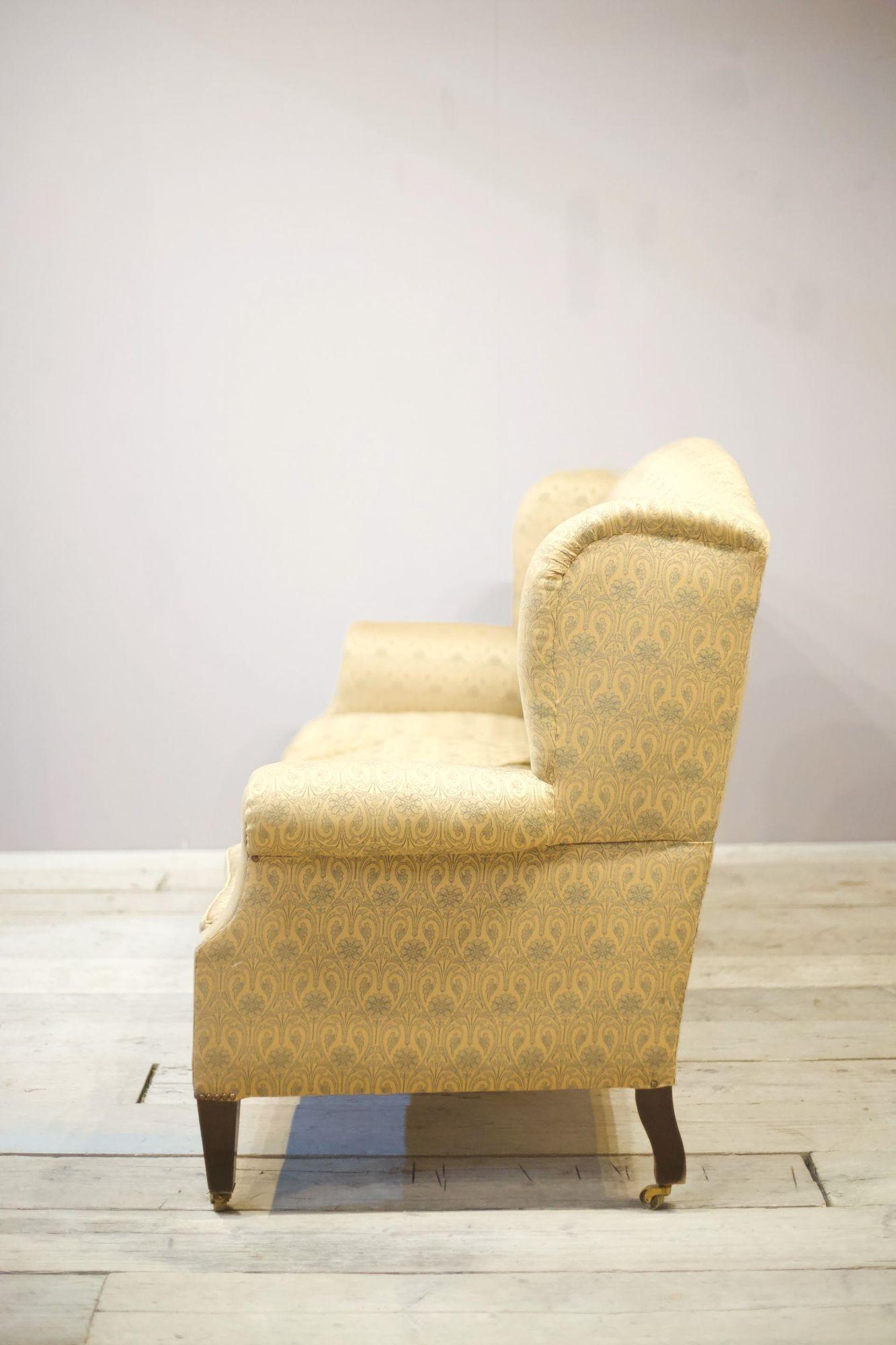 Victorian Wingback English country house sofa For Sale at 1stDibs