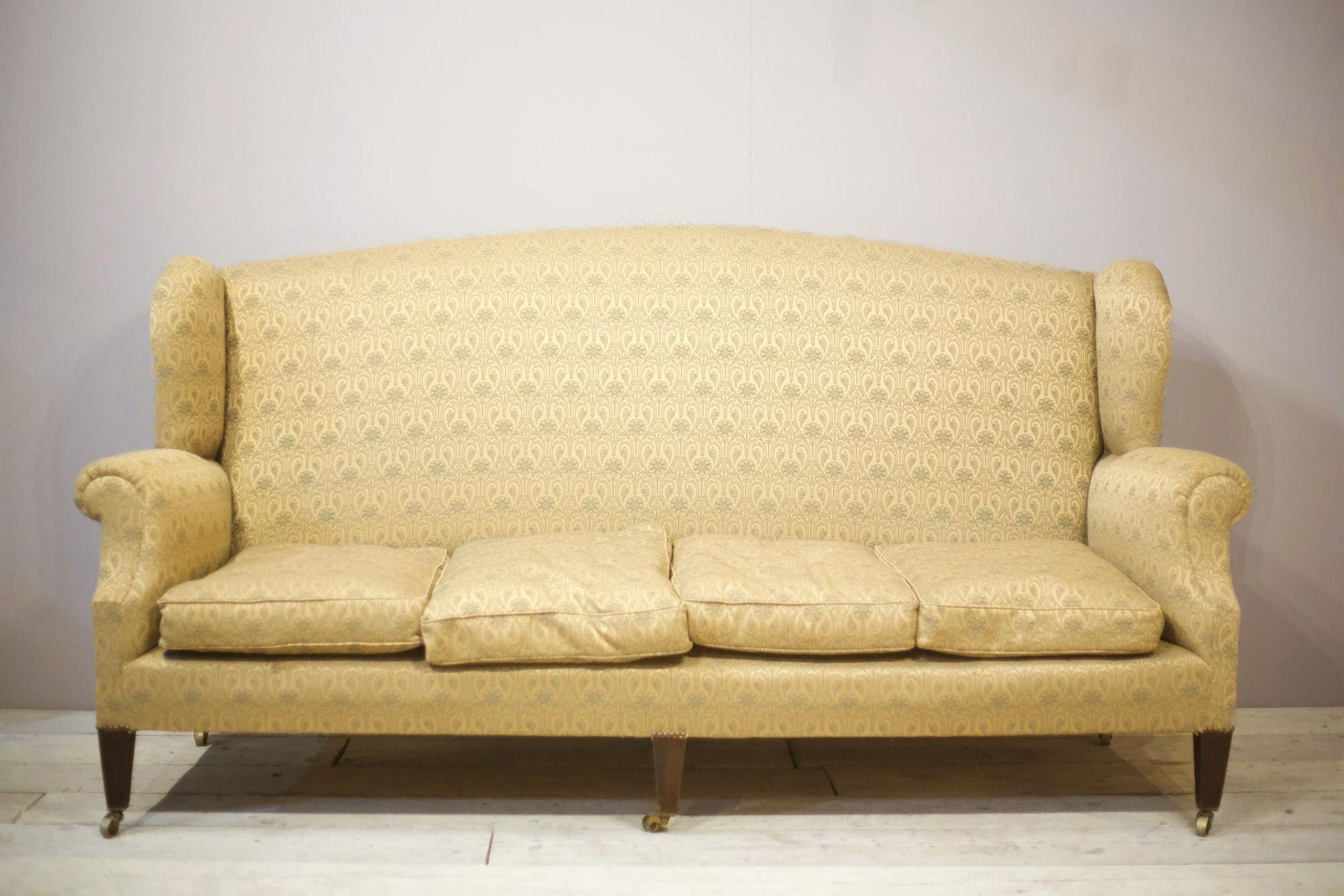Victorian Wingback English country house sofa For Sale at 1stDibs