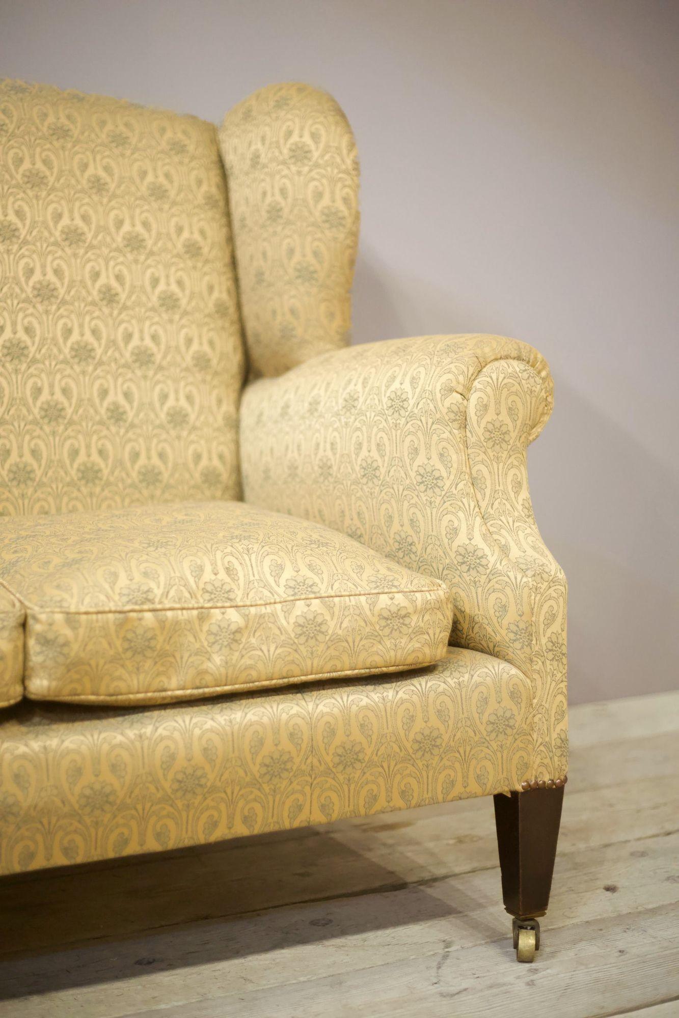 Victorian Wingback English country house sofa For Sale at 1stDibs