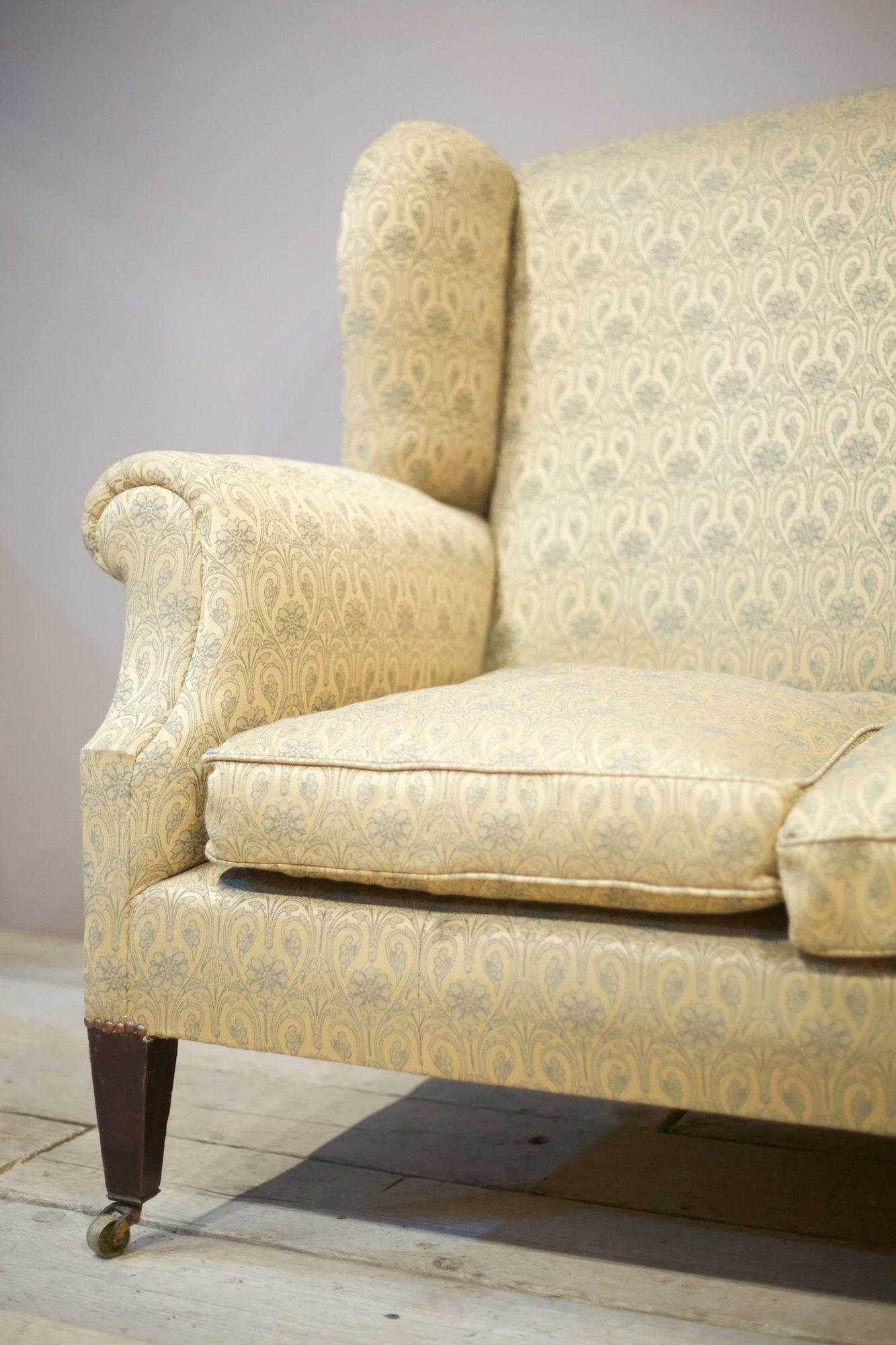 Victorian Wingback English country house sofa For Sale at 1stDibs