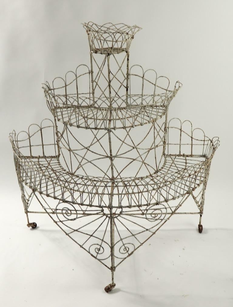 Victorian Wire Plant Stand at 1stDibs | wirework plant stand