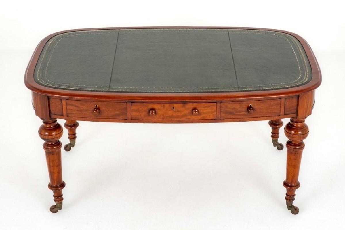 Victorian Writing Table Mahogany Desk 1870 For Sale at 1stDibs