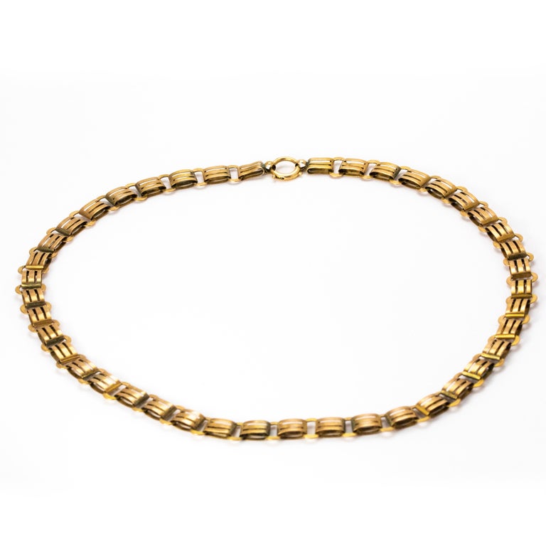 Victorian Yellow Gold Collar at 1stDibs