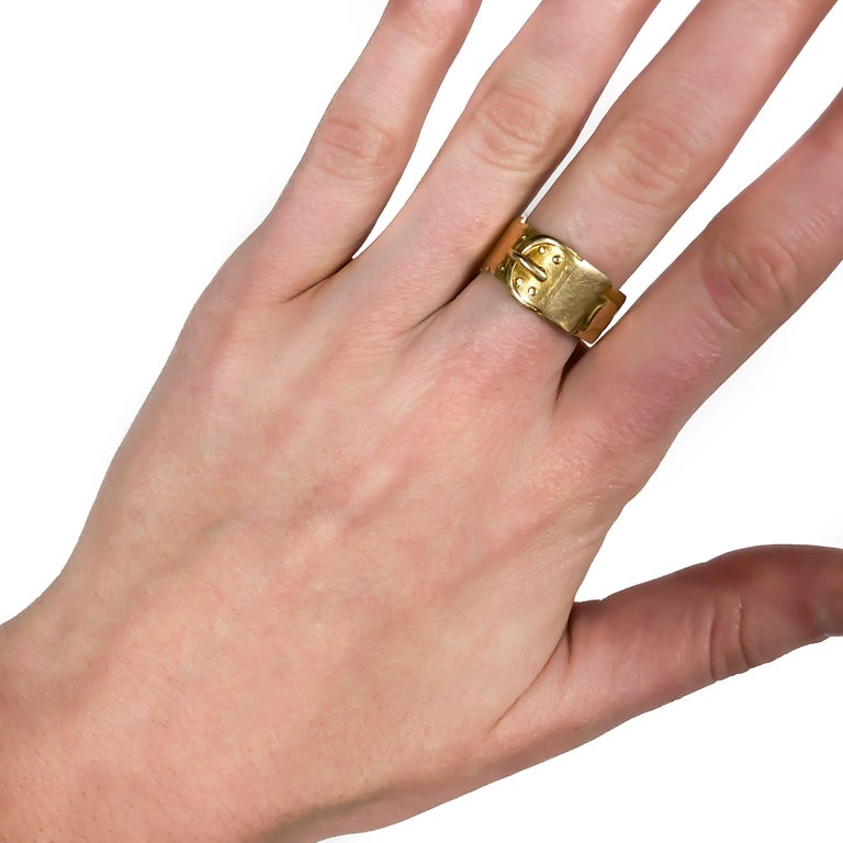 Victorian Yellow Gold Dog Collar Band Ring at 1stDibs