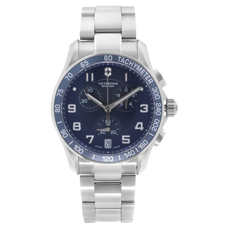 Victorinox Swiss Army Classic Steel Blue Dial Men Quartz Watch 241497 ...