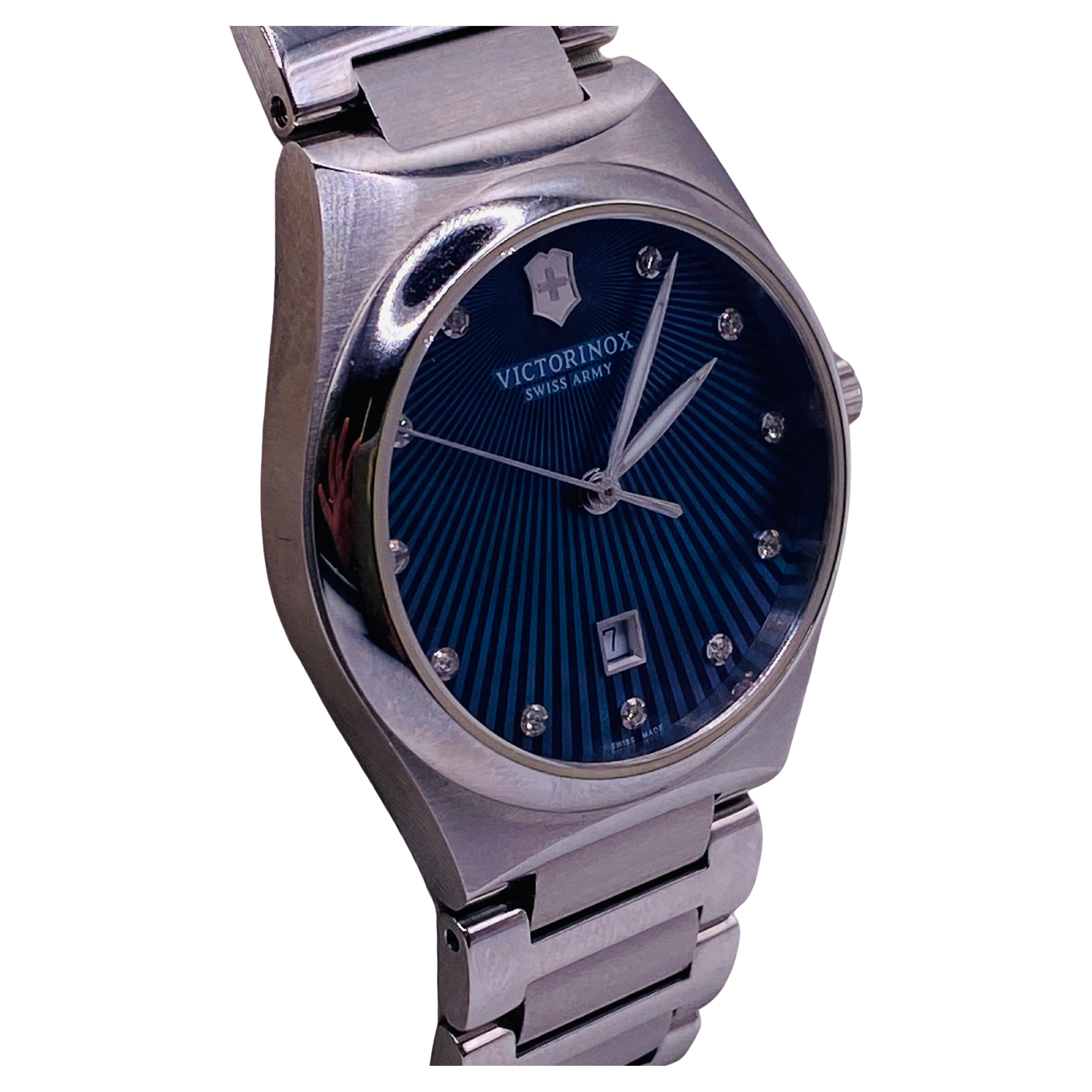 Victorinox Swiss Army Night Vision Silvered Dial Quartz Wristwatch at ...