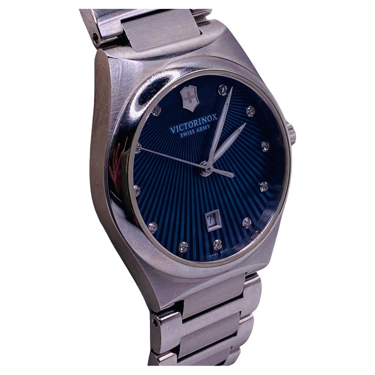 Victorinox Swiss Army Blue Mother of Pearl Dial Watch For Sale at 1stDibs