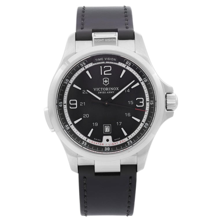 Victorinox Swiss Army Night Vision 42mm Steel Black Dial Quartz Men ...