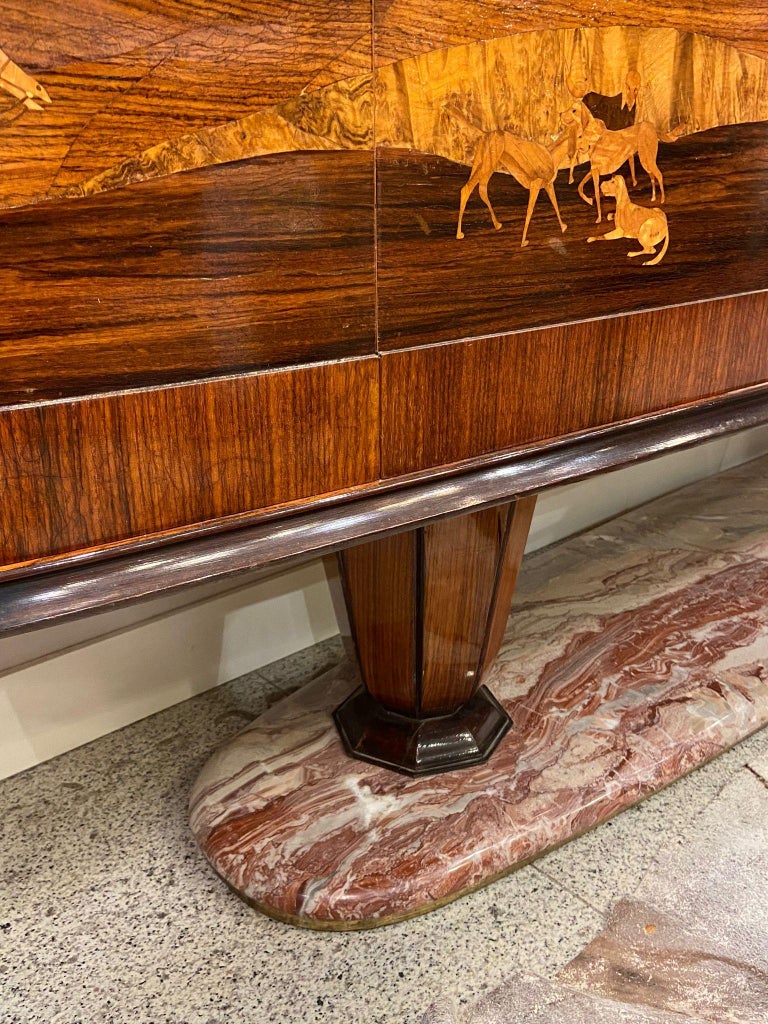 Victorio Dassi Enfilada, Sideboard, Credenza Italy, Wood Marble at 1stDibs