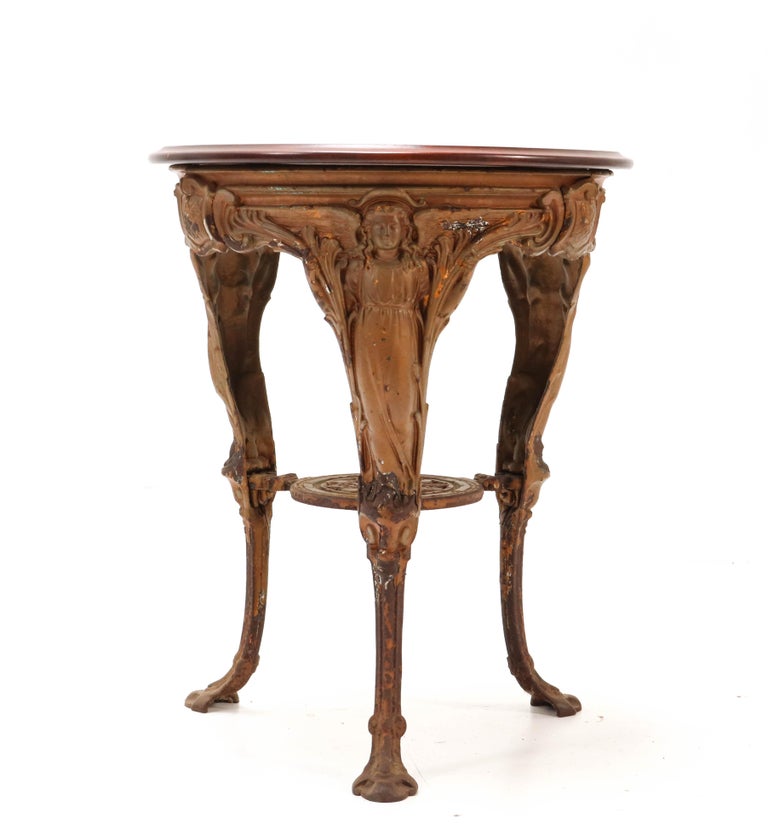 Victory Cast Iron Pub Table with Padouk Top, circa 1900 For Sale at ...