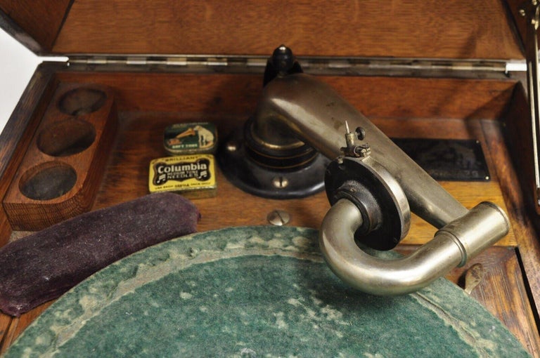 Victrola Victor Talking Machine Oak Case Record Player Model VV-IX ...