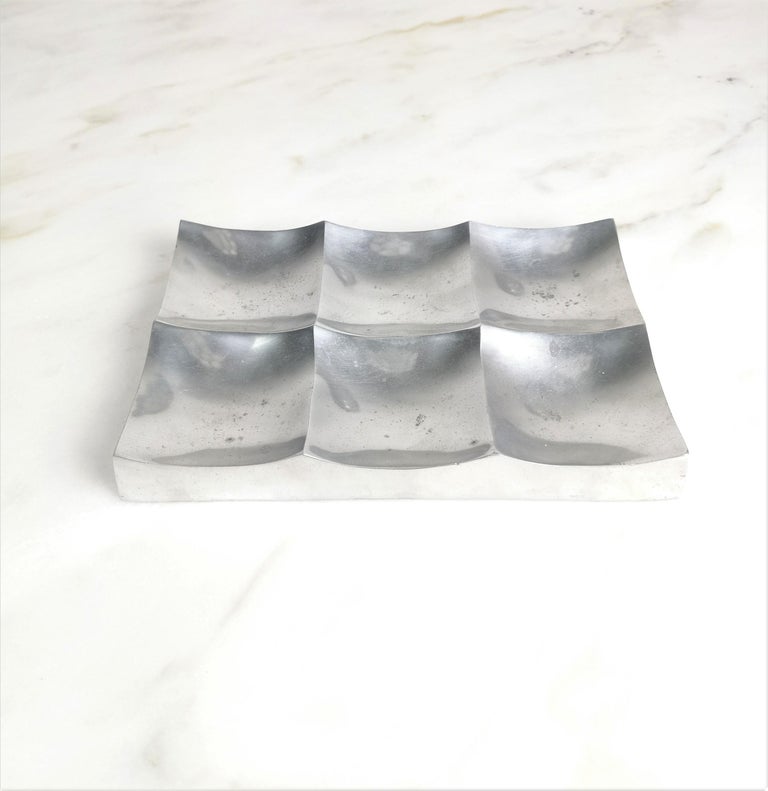 Vide-Poche Decorative Object Aluminum Rectangular Midcentury Italian ...