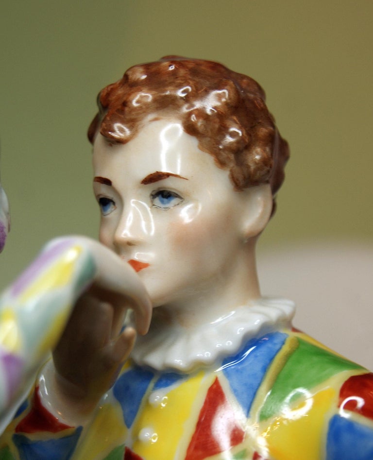 Vienna Augarten Figurines Smeraldina and Truffaldino Model 1605 ...