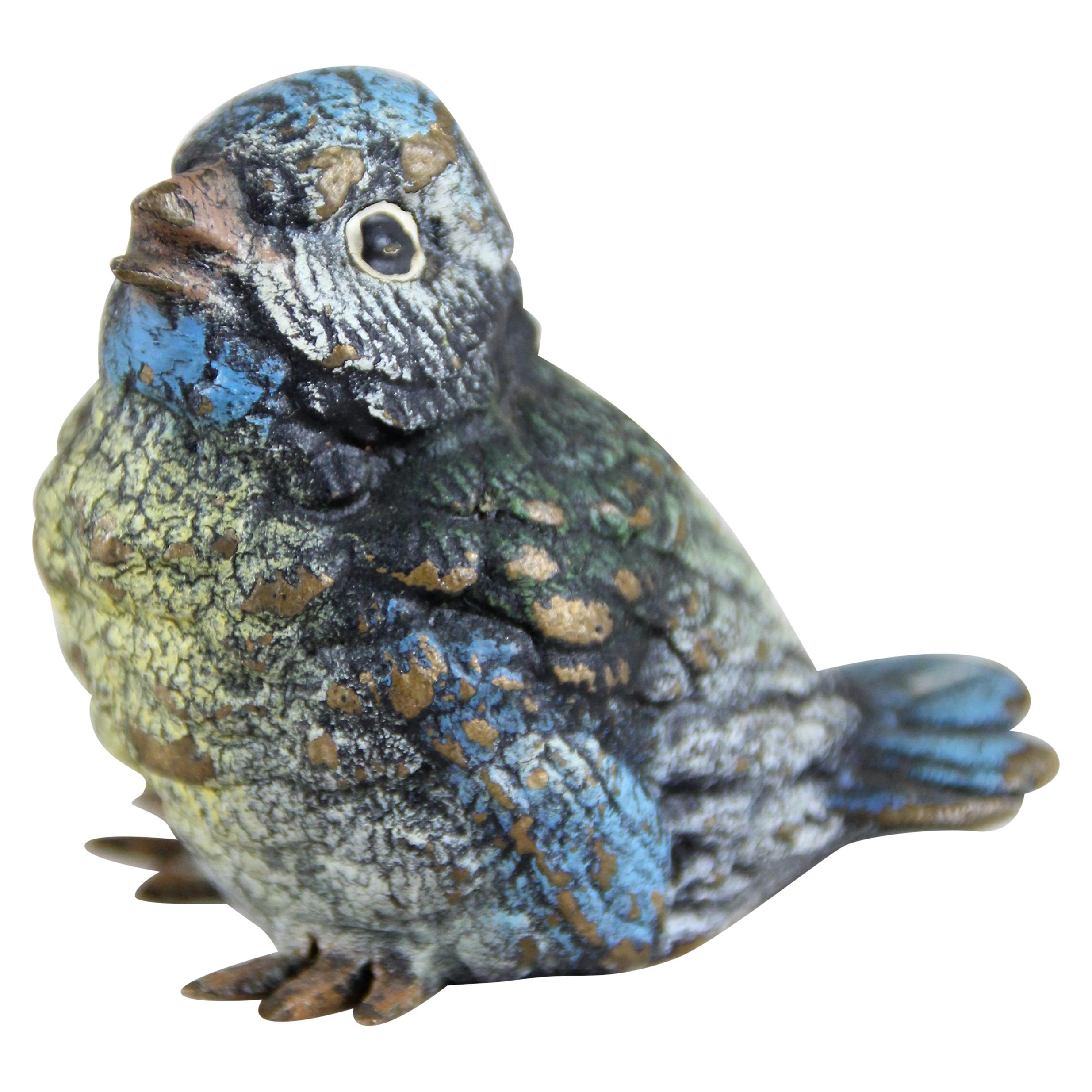 Vienna Bronze Bird Miniature Sculpture Polychromed, Austria, circa 1915 ...
