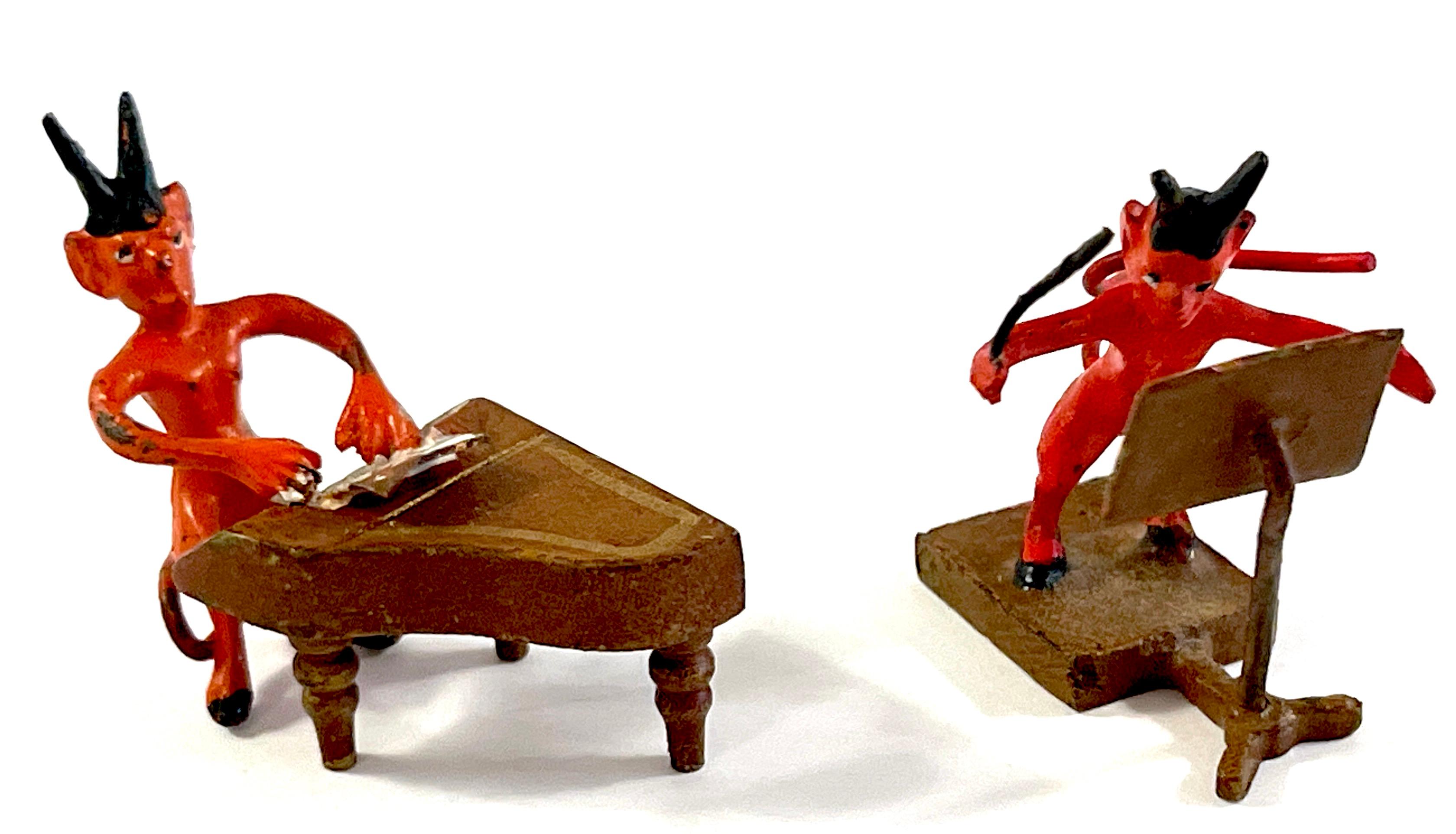 Vienna Cold Painted Bronze Ten Piece Devil Band, After Franz Bergman ...