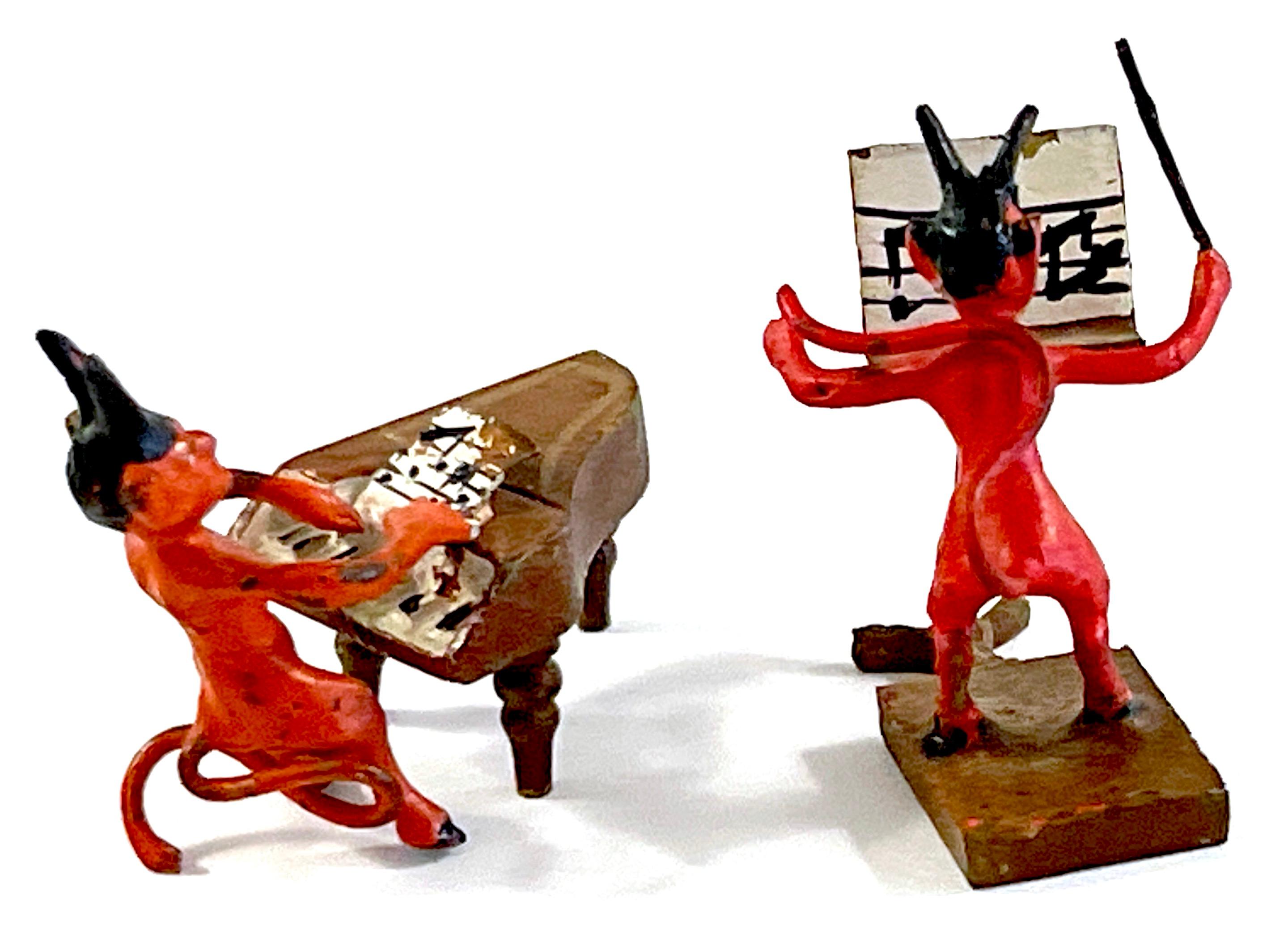 Vienna Cold Painted Bronze Ten Piece Devil Band, After Franz Bergman ...