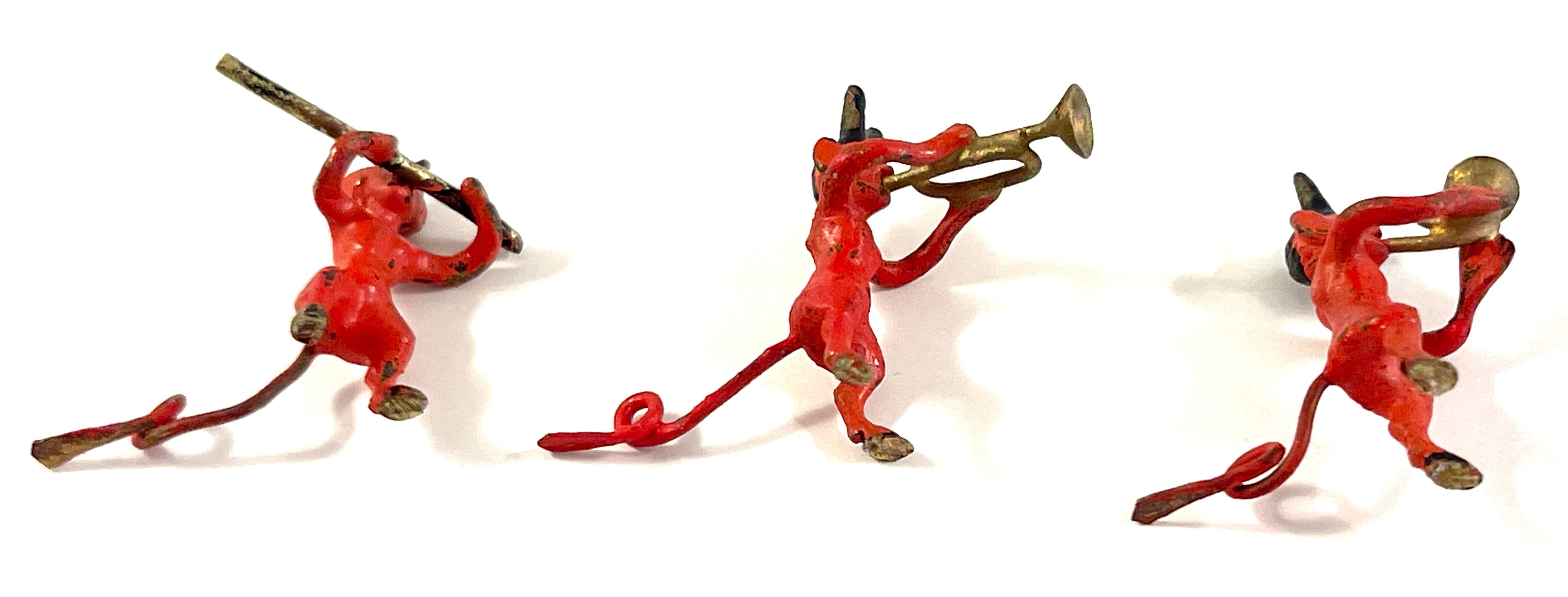 Vienna Cold Painted Bronze Ten Piece Devil Band, After Franz Bergman ...