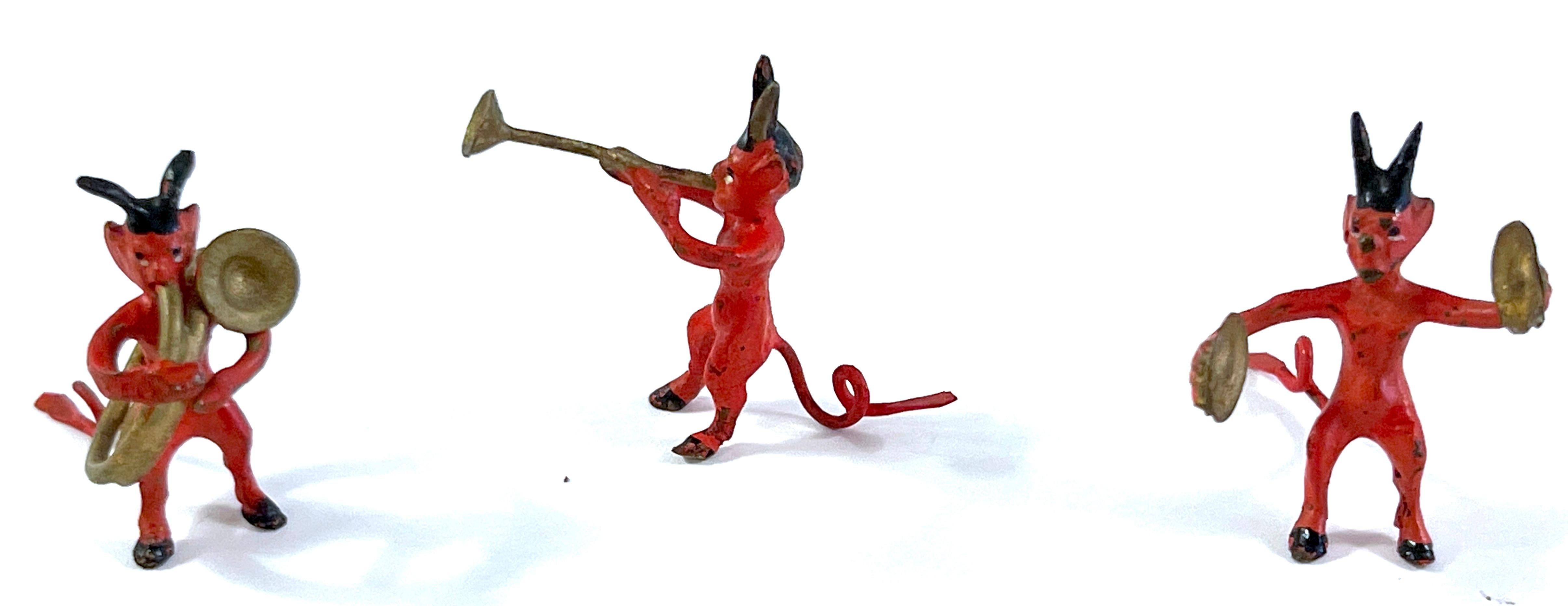 Vienna Cold Painted Bronze Ten Piece Devil Band, After Franz Bergman ...