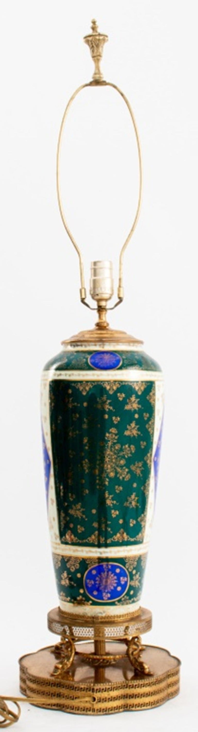 Vienna Manner Monumental Porcelain Table Lamp For Sale at 1stDibs