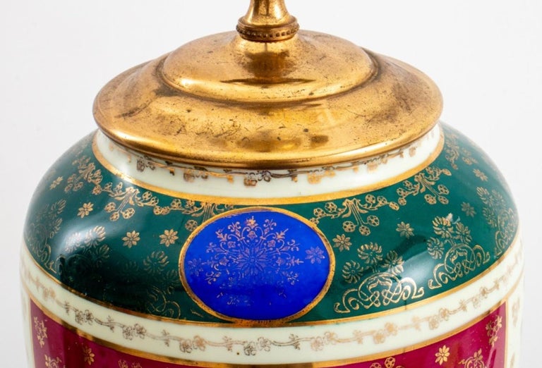Vienna Manner Monumental Porcelain Table Lamp For Sale at 1stDibs