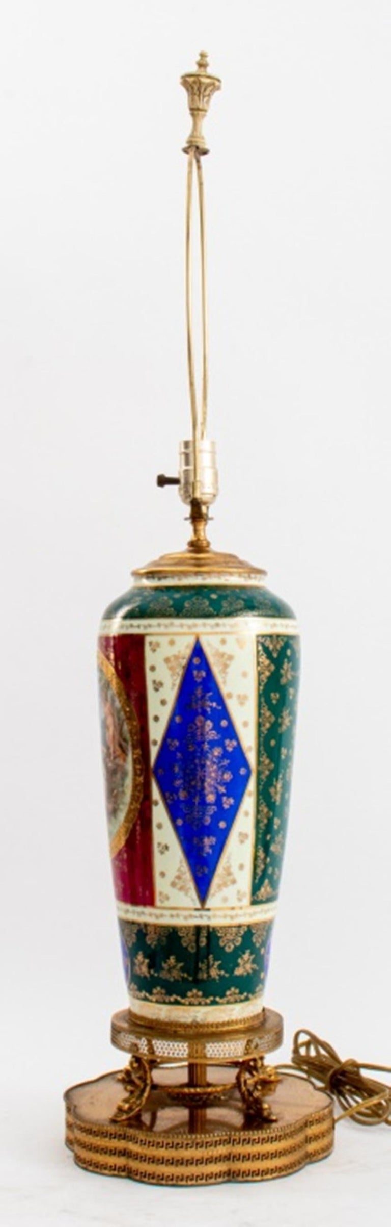 Vienna Manner Monumental Porcelain Table Lamp For Sale at 1stDibs