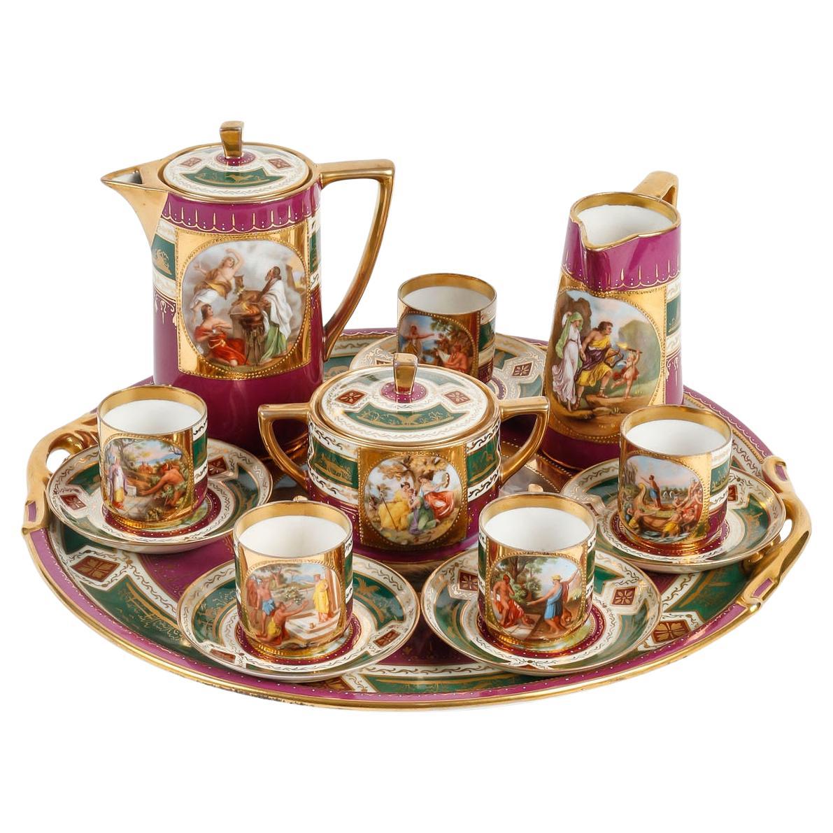 Exceptional Wahliss Wien Porcelain Service at 1stDibs