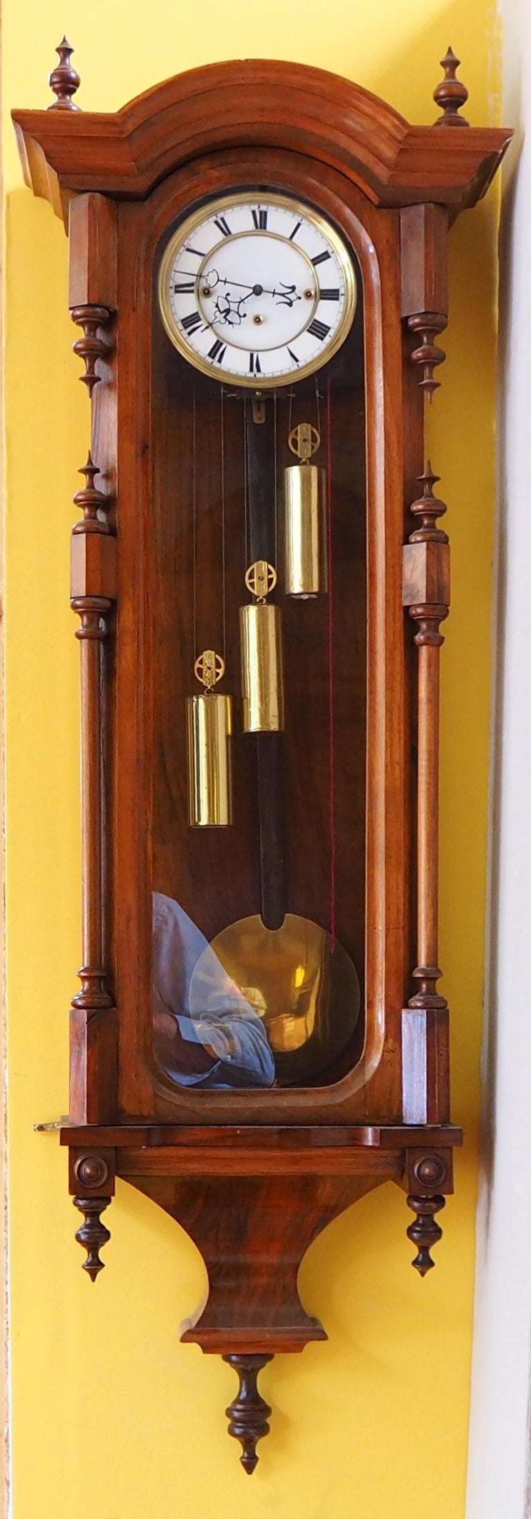Vienna Regulator, Grand Sonnerie Wall Clock in Walnut For Sale at ...