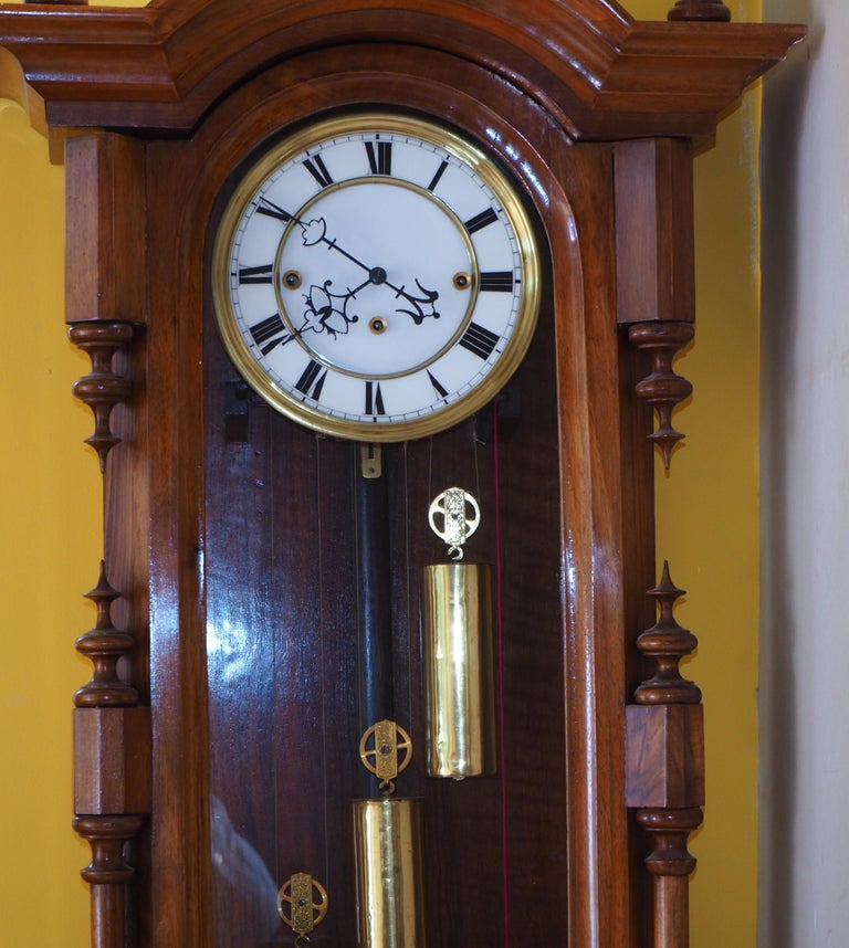 Vienna Regulator, Grand Sonnerie Wall Clock in Walnut For Sale at ...