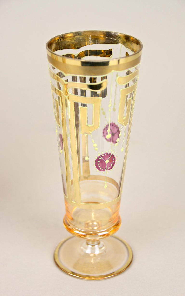 Vienna Secession Gilt Glasses Set of Four Art Nouveau, Austria, circa ...