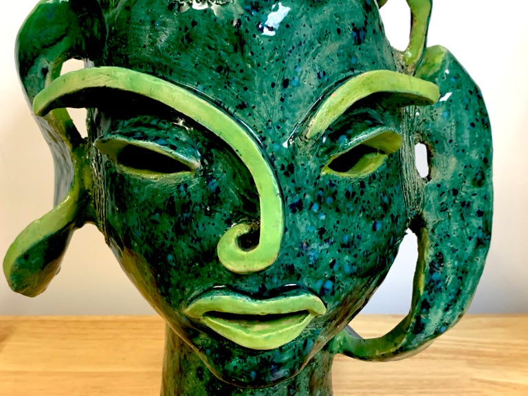 Vienna Secession Pottery Abstract Female Portrait Bust, circa 1930 at ...