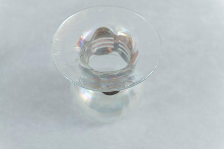 Vienna Secessionist Art Glass Vase w/ Copper Overlay, ca. 1910 For Sale ...