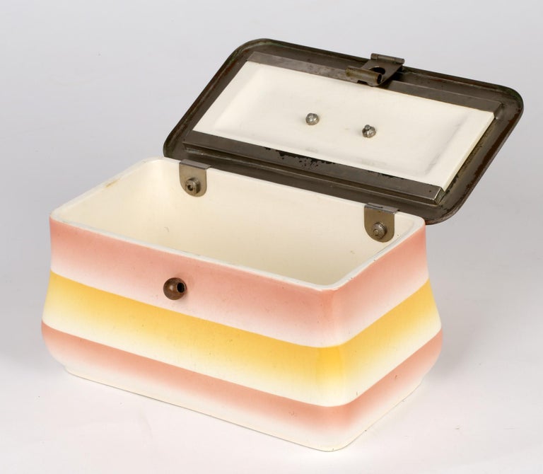 Vienna Secessionist Pottery Hinged Picnic Box at 1stDibs