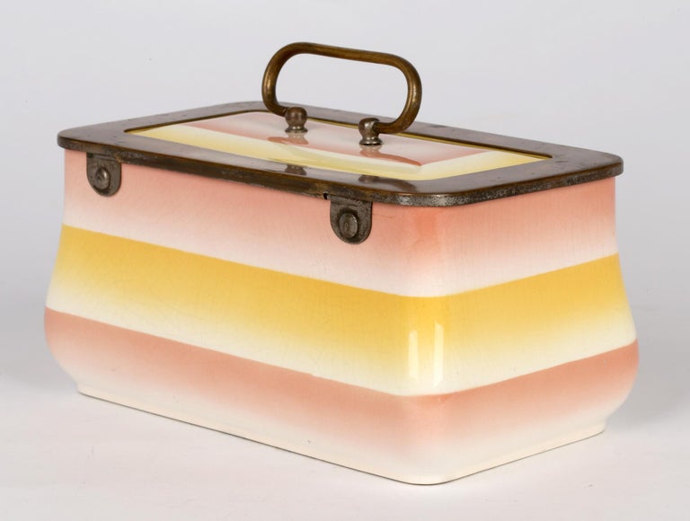 Vienna Secessionist Pottery Hinged Picnic Box at 1stDibs